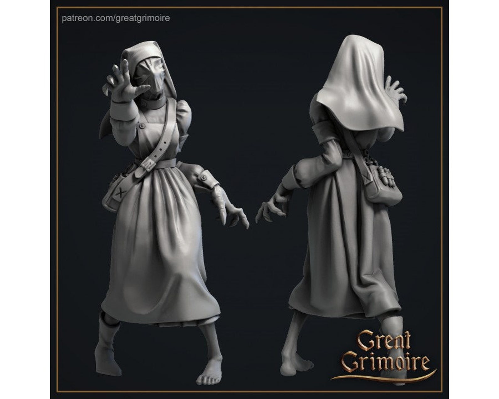 Nurse 32mm Scale Mini DnD Miniature Tabletop Fantasy | Etsy