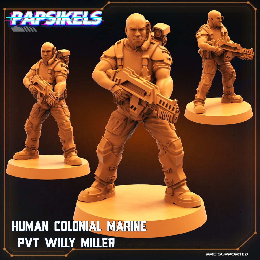 Colonial Marine Willy Miller 32mm Scale Alien Miniature - Etsy