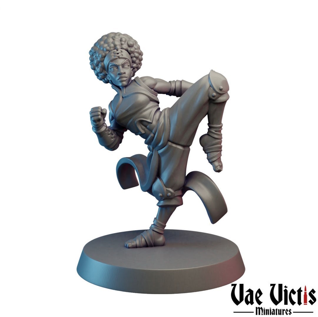 Female Monk - 28mm or 32mm Scale Dnd Miniature | Dungeons and Dragons ...
