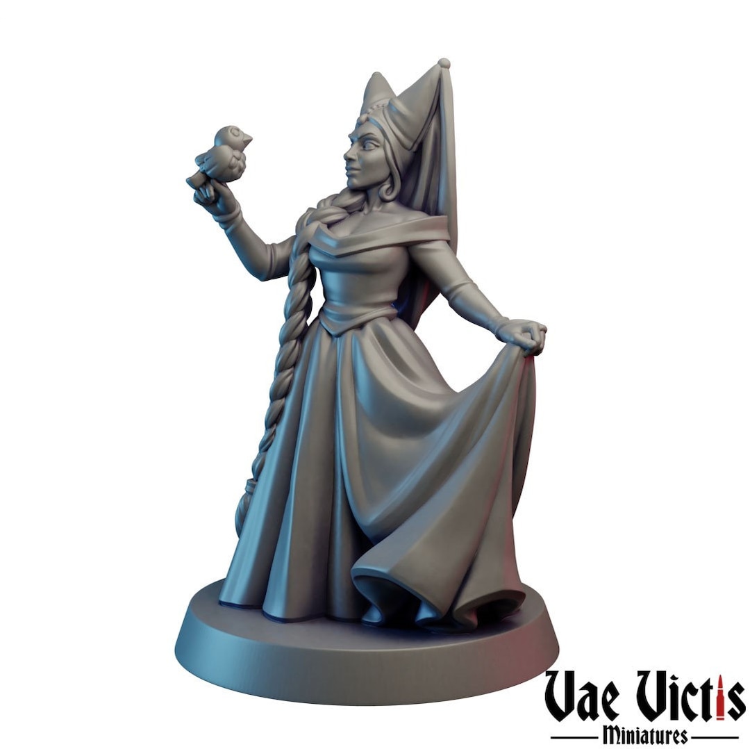 Noble Lady - 28mm or 32mm Scale Dnd Miniature | Dungeons and Dragons ...