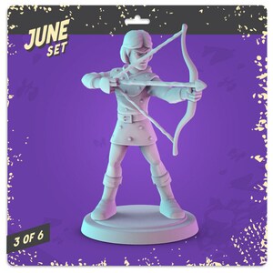 6pc Dnd Cartoon Set Resin 3D Printed Mini Survivor Dnd Superhero ...