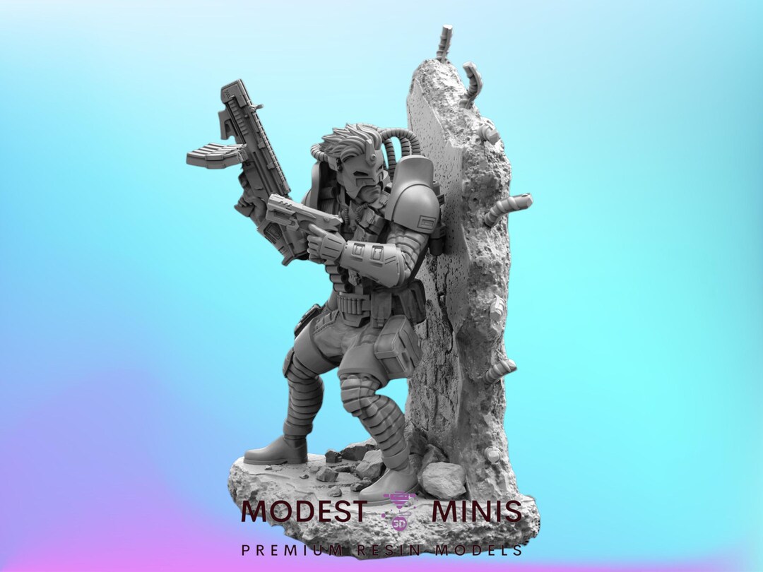 Mav - 40mm Miniature | Dnd Mini | Superhero | Trident - Etsy