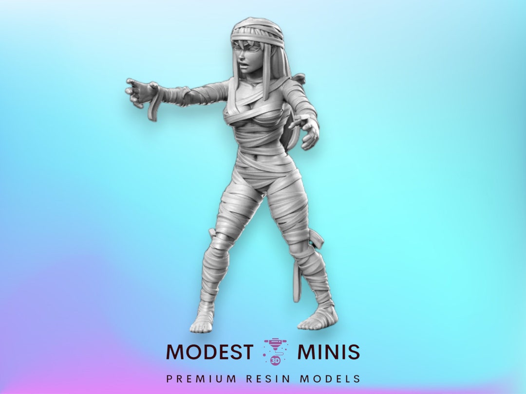 Heroine Quest Mummy 2 Female - 28mm 32mm Scale Dnd Miniature | Dungeons ...