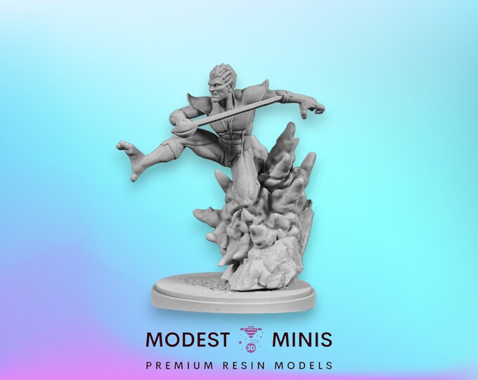 Blue Sulfur Devil 40mm Miniature Dnd Mini Superhero Miniature C27 - Etsy