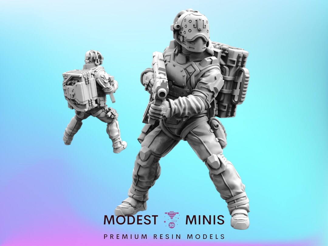 Trauma Troupe Field Doctor B - 32mm Scale Cyberpunk Mini | RPG | Sci Fi ...