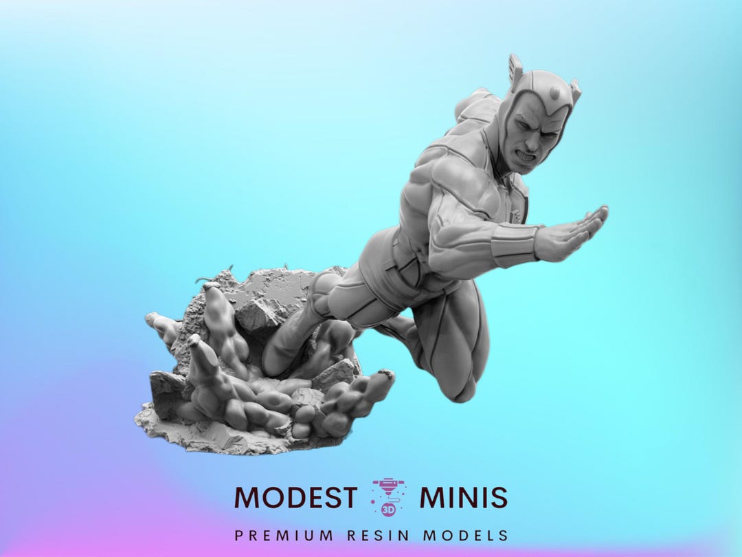 The Whiz - 40mm Miniature | Dnd Mini | Superhero | Trident - Etsy