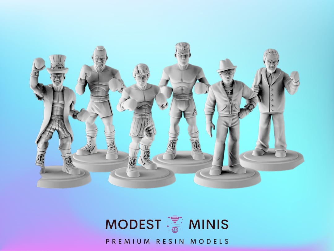 6pc Pack a Punch Set | Resin 3D Printed Mini | Survivor | Dnd ...