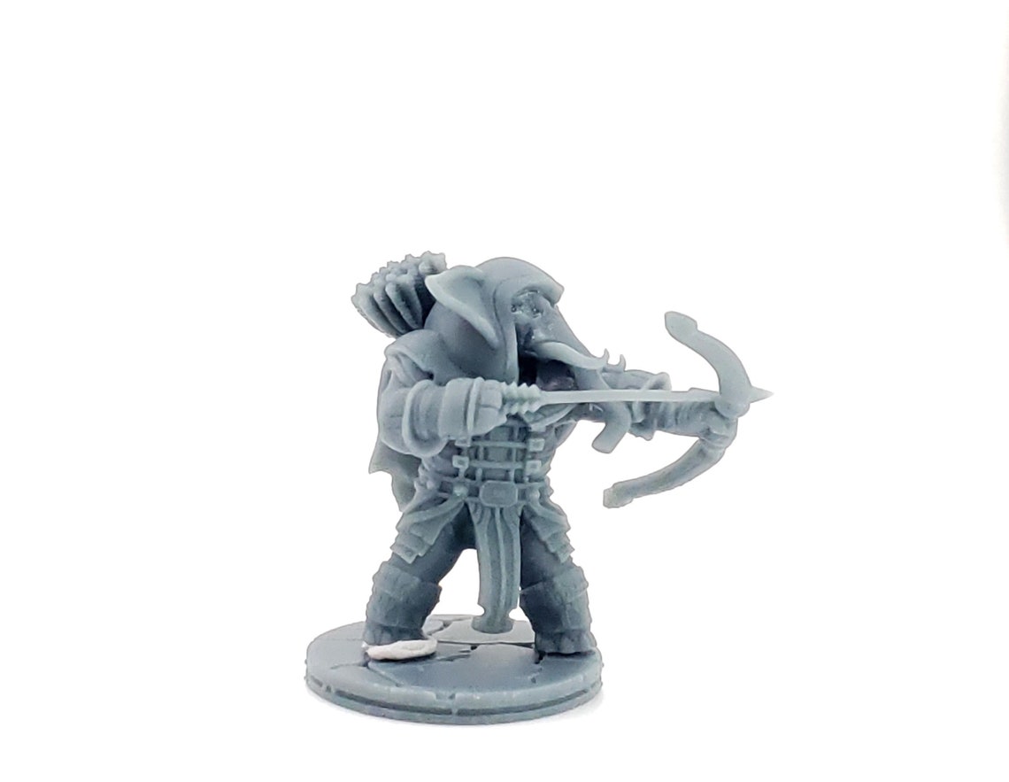Loxodon Ranger Archer Mini 28mm 32mm Scale Dnd Miniature | Etsy
