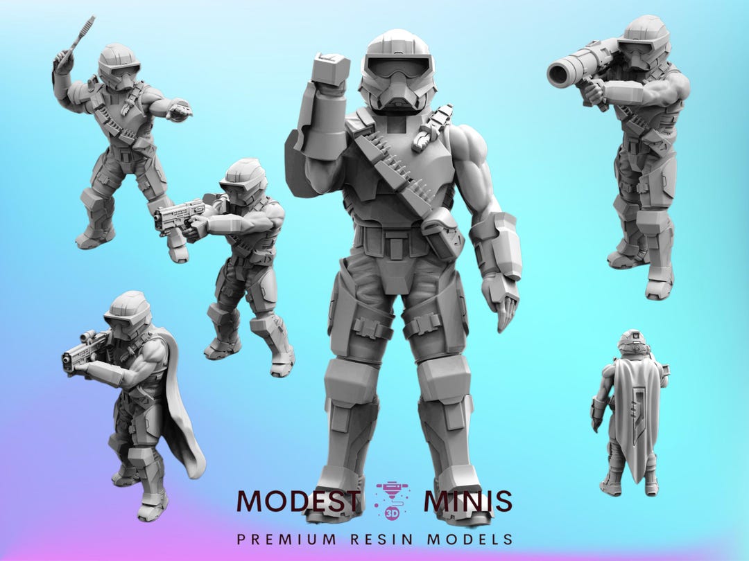 Hellraiders 6pc Set - 32mm Scale Alien Miniature | RPG | Sci Fi | Role ...