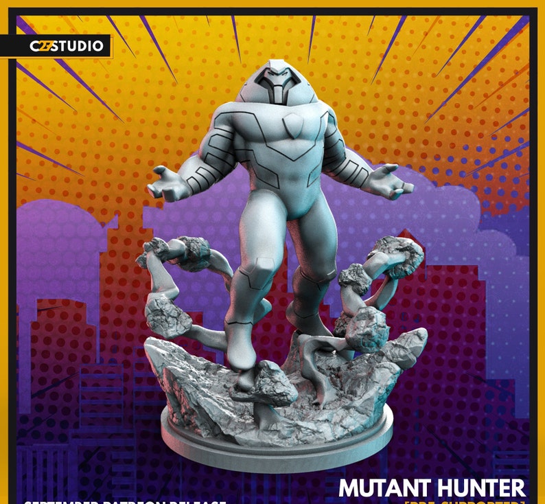 Mutant Hunter 40mm Scale Miniature Dnd Mini Superhero - Etsy