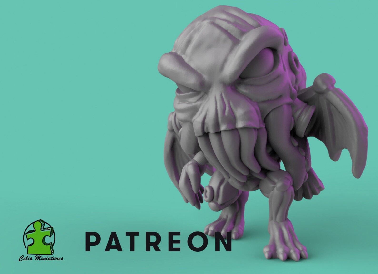 Chibi Cthulu 32mm Scale Miniature DnD Miniature Chibi | Etsy