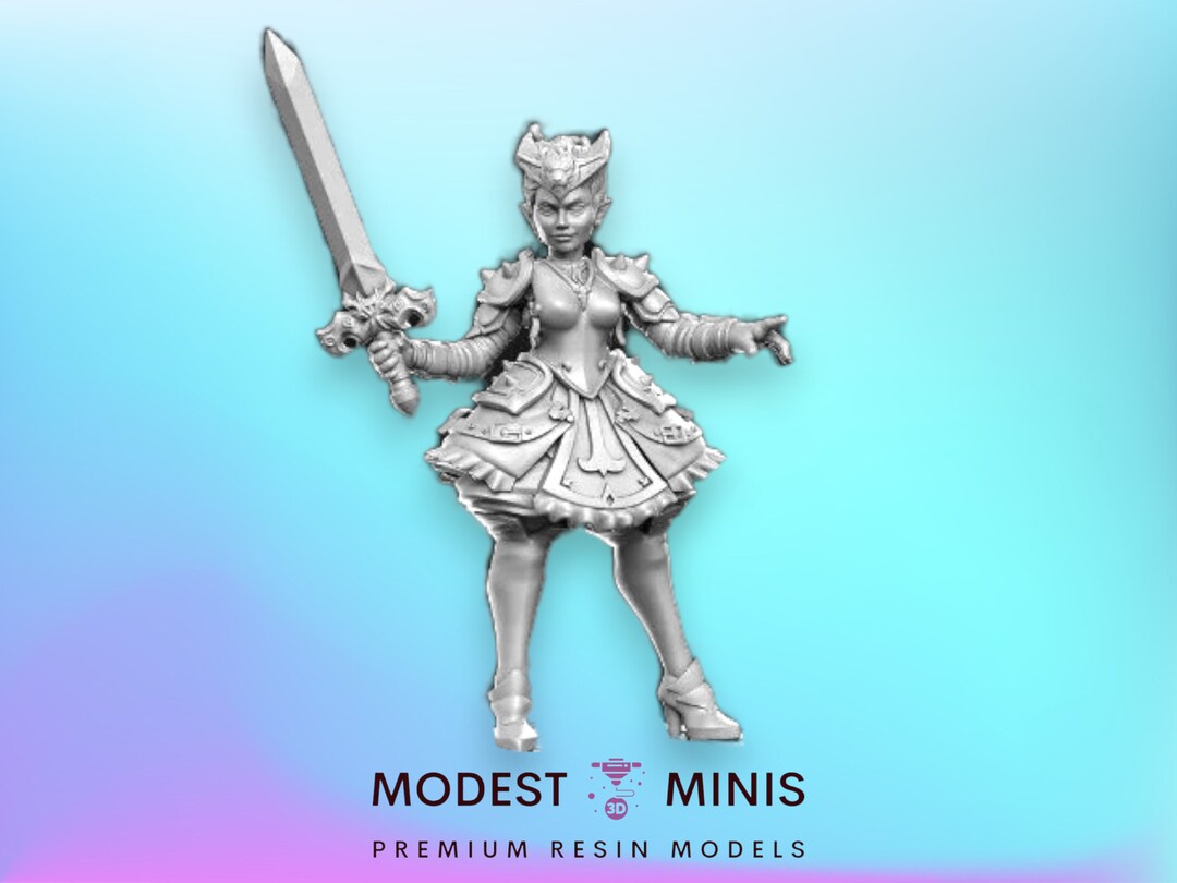 Destiny Pinup Warrior - 32mm Scale Dnd Miniature | Dungeons and Dragons ...