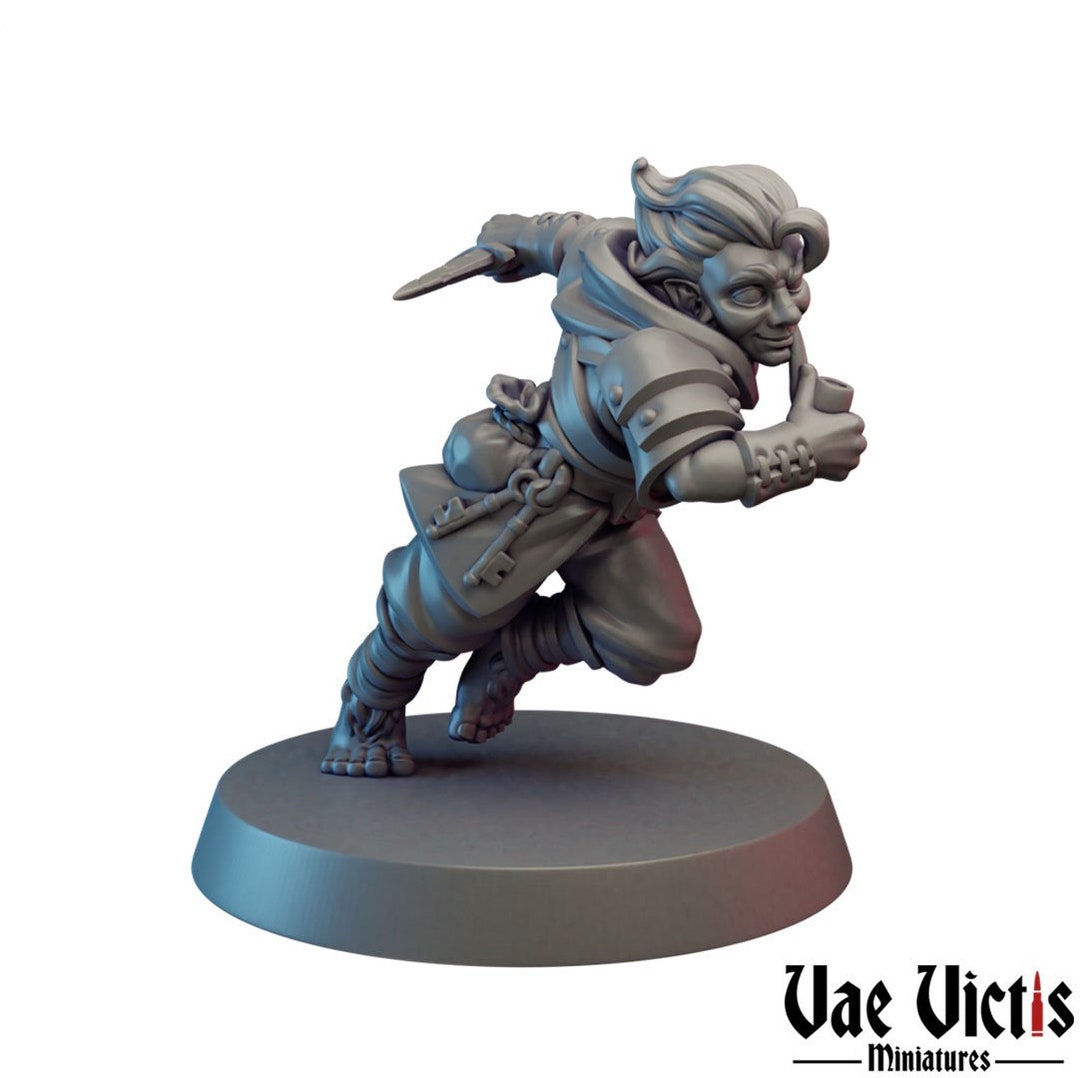 Halfling Rogue - 28mm or 32mm Scale Dnd Miniature | Dungeons and ...