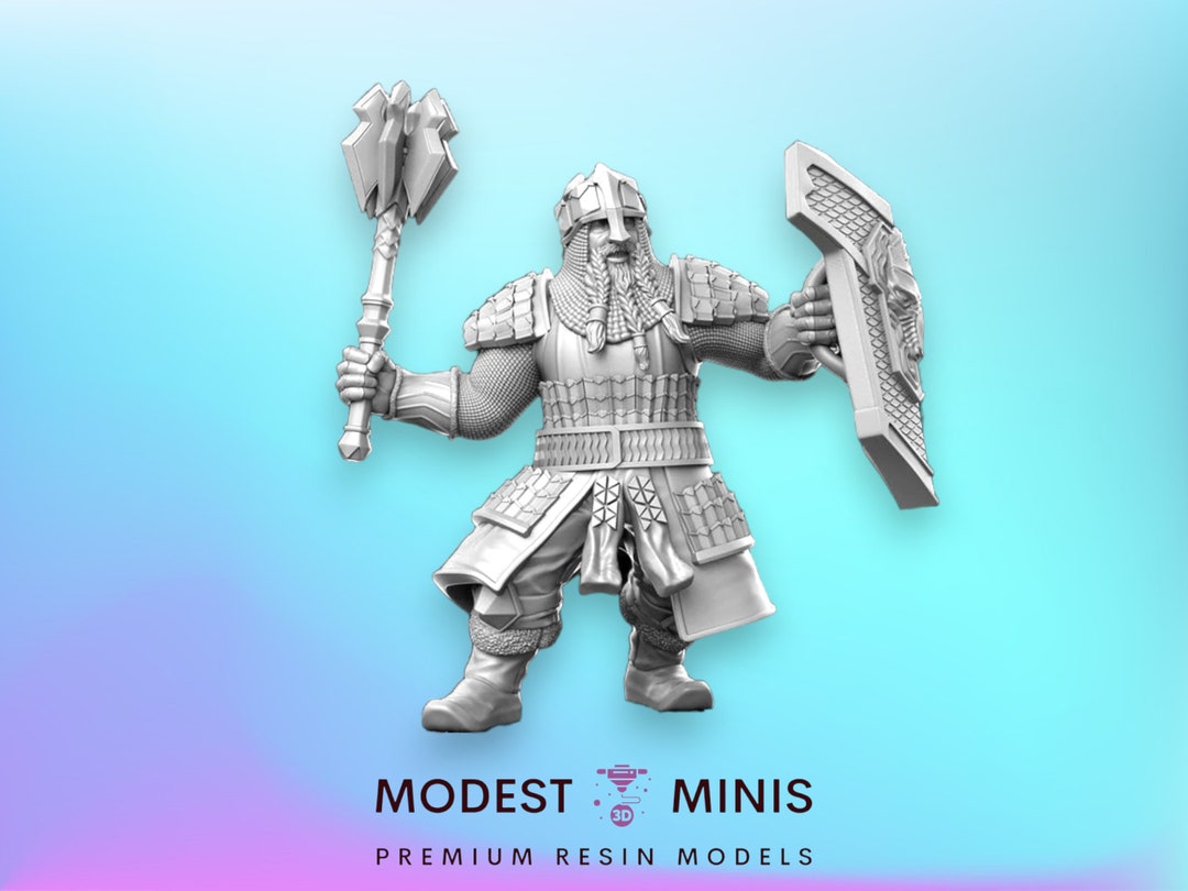 Dwarf Mace - 32mm Scale Dnd Miniature | Dungeons and Dragons | JRPG ...