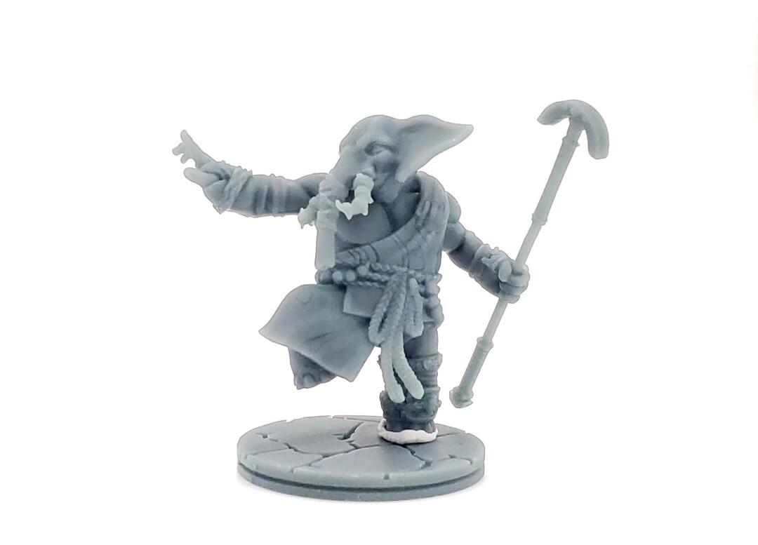 Loxodon Monk Mini 28mm 32mm Scale Dnd Miniature Dungeons and Dragons ...