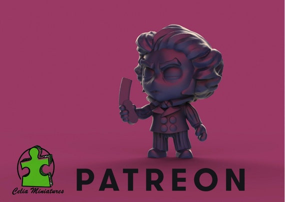 Devil Barber 32mm Scale Miniature Dnd Miniature Chibi | Etsy