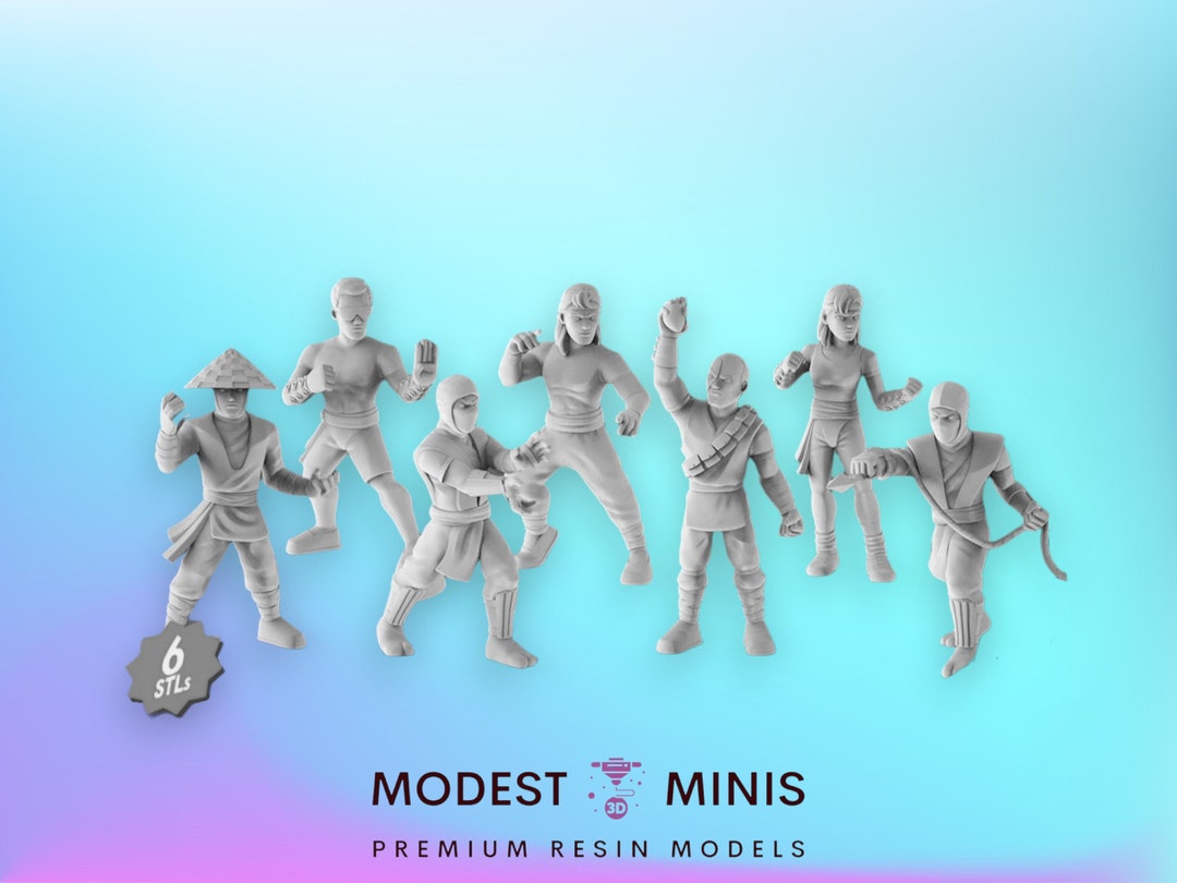 7pc Dimension Fighters | Resin 3D Printed Mini | Survivor | Dnd ...