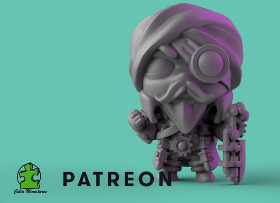 Chibi Captain Nemo 32mm Scale Miniature Dnd Miniature | Etsy