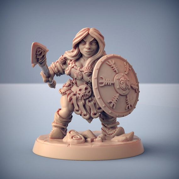 Female Dwarf Moutaineer D Resin Print Dnd Miniature - Etsy