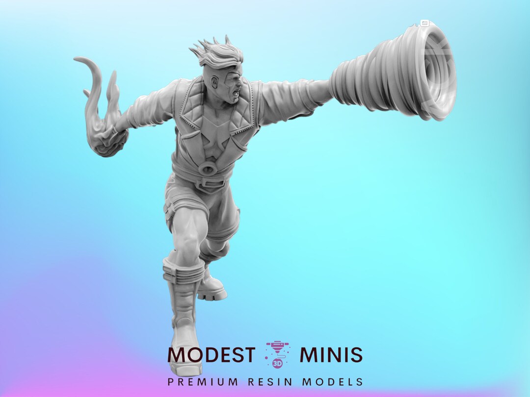 Plasma Hands - 40mm Miniature | Dnd Mini | Superhero | Trident - Etsy