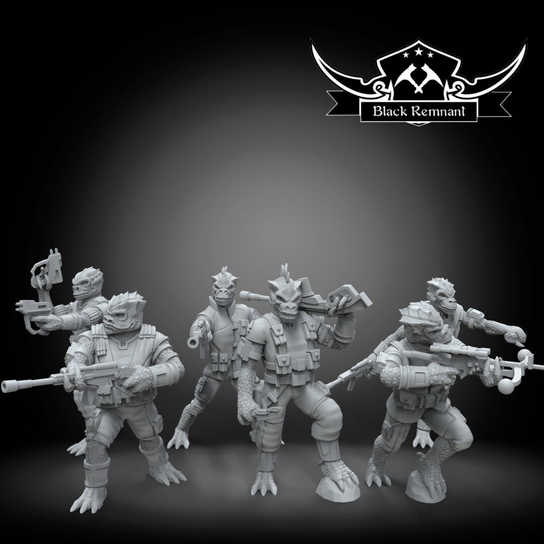 6pc Lizard Hunters Squad 35mm Legion Scale RPG Scifi - Etsy