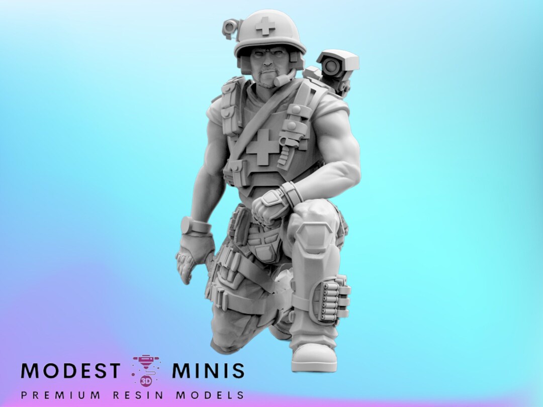 Space Marine Medic Greg Hillerman - 32mm Scale Alien Miniature | RPG ...