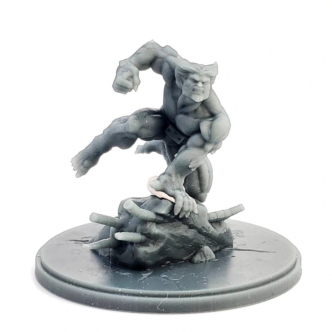 Blue Furball 40mm Scale Miniature Dnd Mini Superhero - Etsy