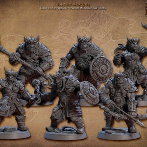 6pc Nomad Orr'ugs Orcs Set - Resin Print Dnd Miniature | Dungeons and ...