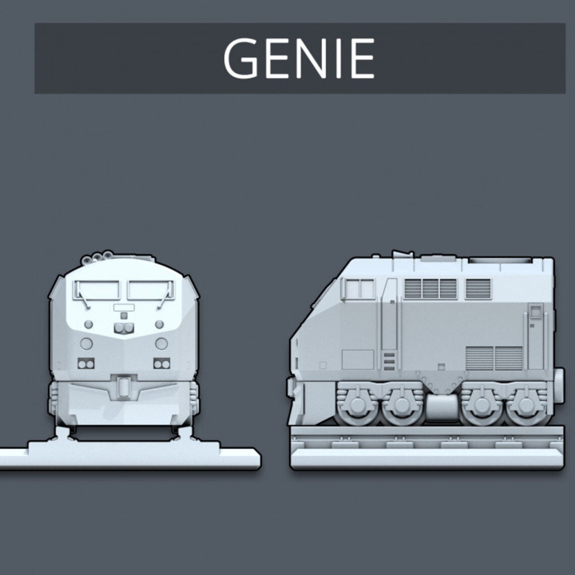 Genie Engine Train Miniature Resin 3D Print Mini Model - Etsy UK