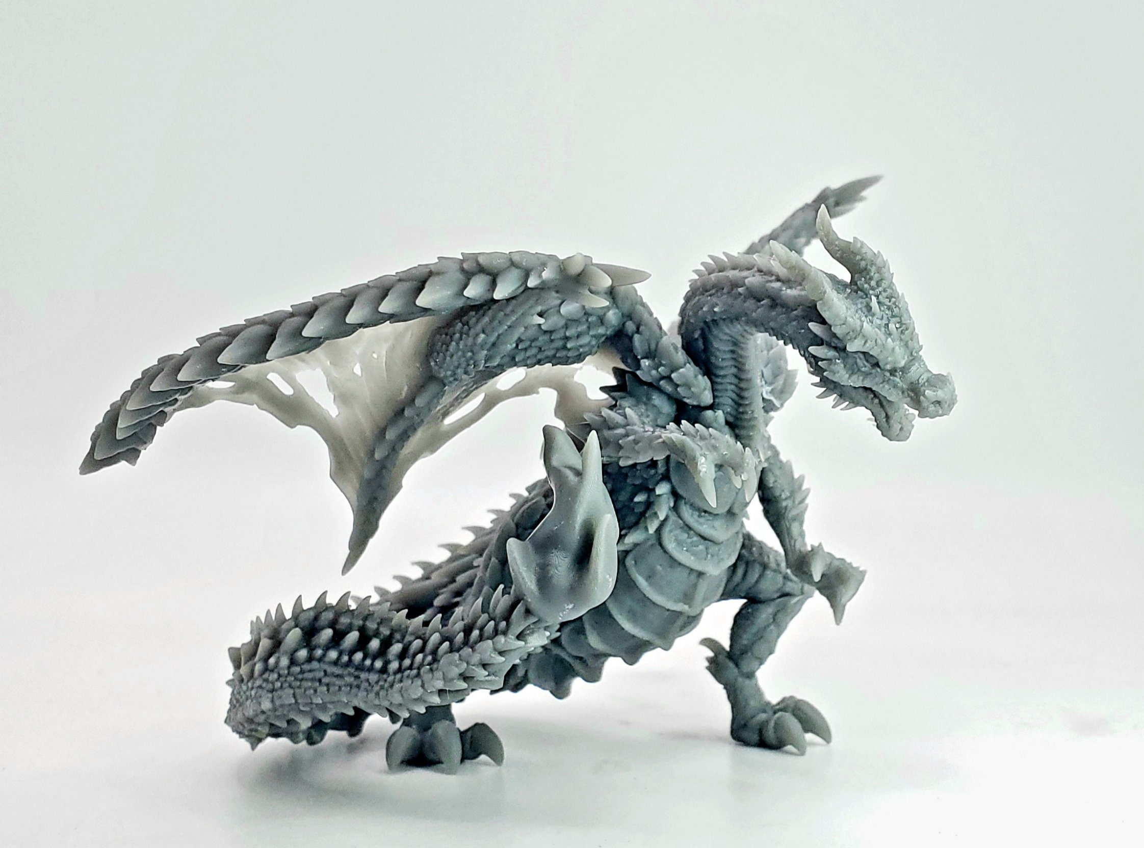 75mm Flame Dragon Kaiju Resin Kaiju Minis Dungeons and - Etsy