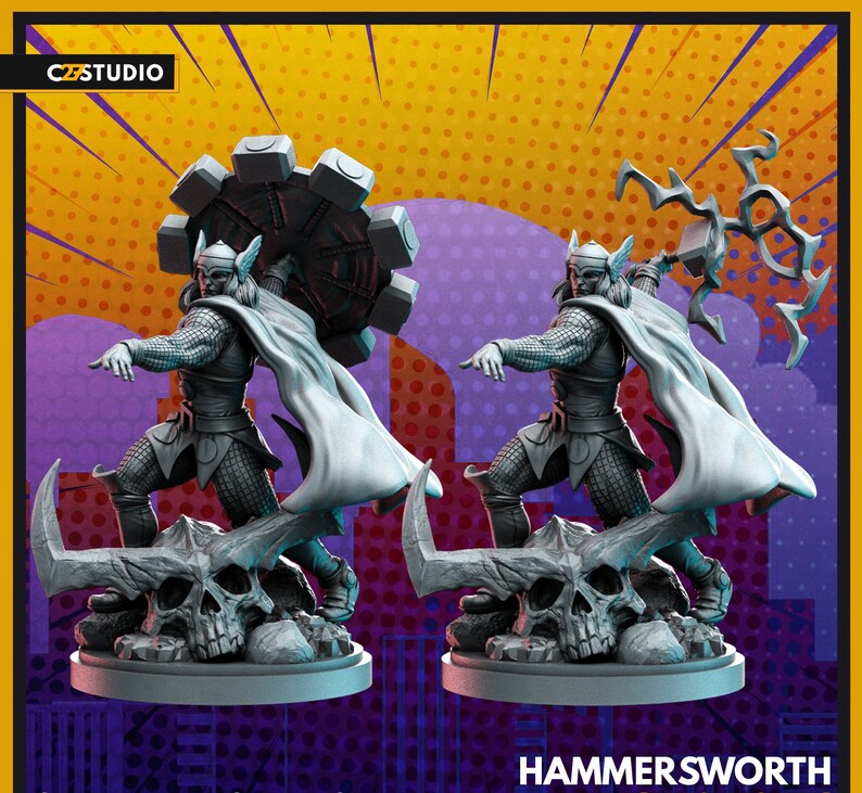 Hammersworth 40mm Scale Miniature Dnd Mini Superhero - Etsy