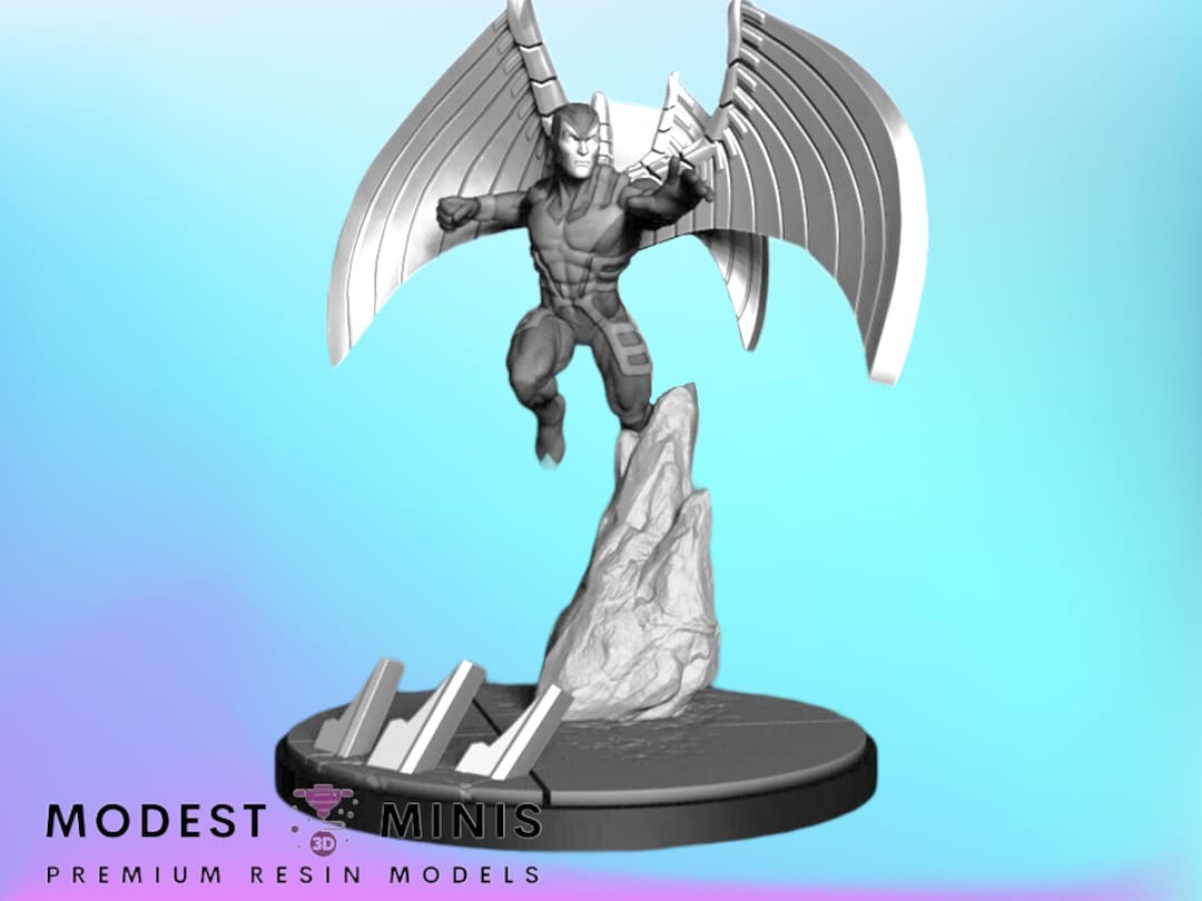 Blue Harpy - 40mm Miniature | Dnd Mini | Superhero Miniature | C27 - Etsy