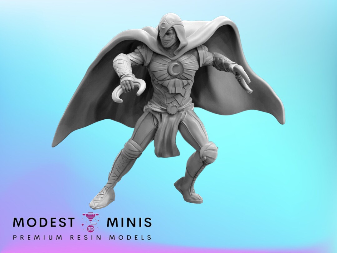 Bad Moon Rising B - 40mm Miniature | Dnd Mini | Superhero | Trident - Etsy