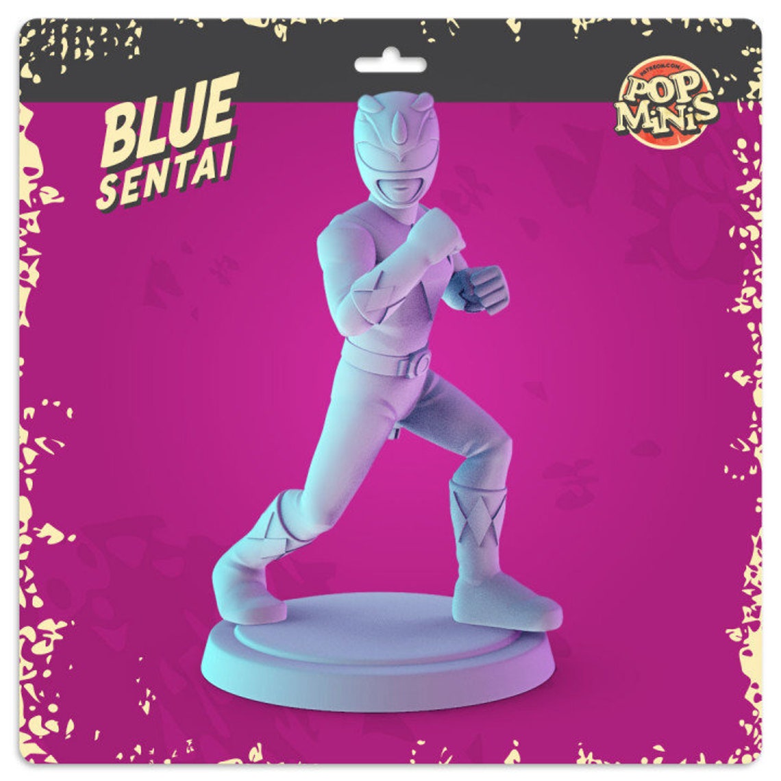 Blue Sentai Resin 3D Printed Mini Survivor Dnd - Etsy