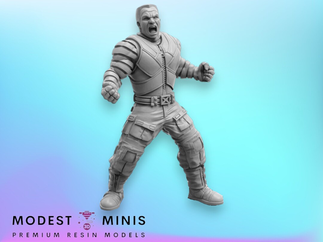 Titanium Dude 40mm Miniature Dnd Mini Superhero Trident - Etsy