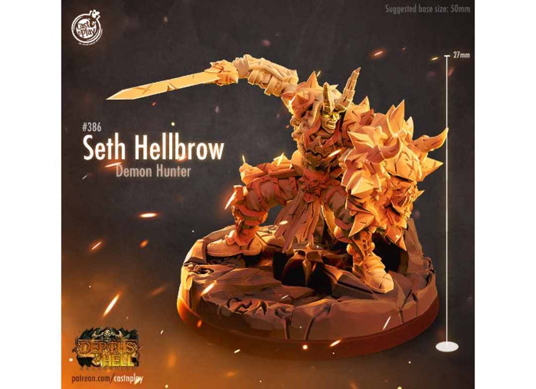 Seth Hellbrow Hells Hero - 32mm Scale Dnd Miniature | Nine Hells ...