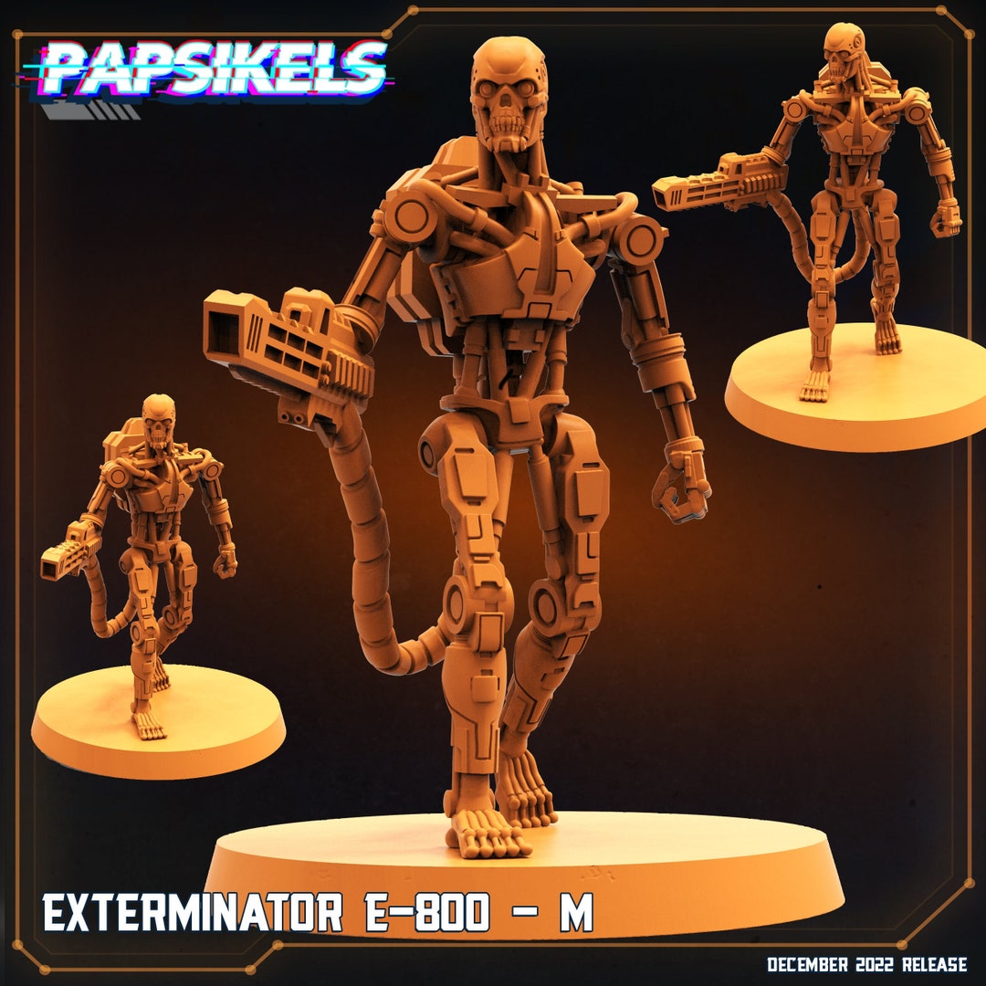 Exterminator E-800 M Cyborg Resin 3D Print Alien Miniature RPG Sci Fi ...