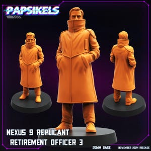 Replicant Retirement Officer 3-4 - 28mm 32mm 40mm Scale Cyberpunk ...