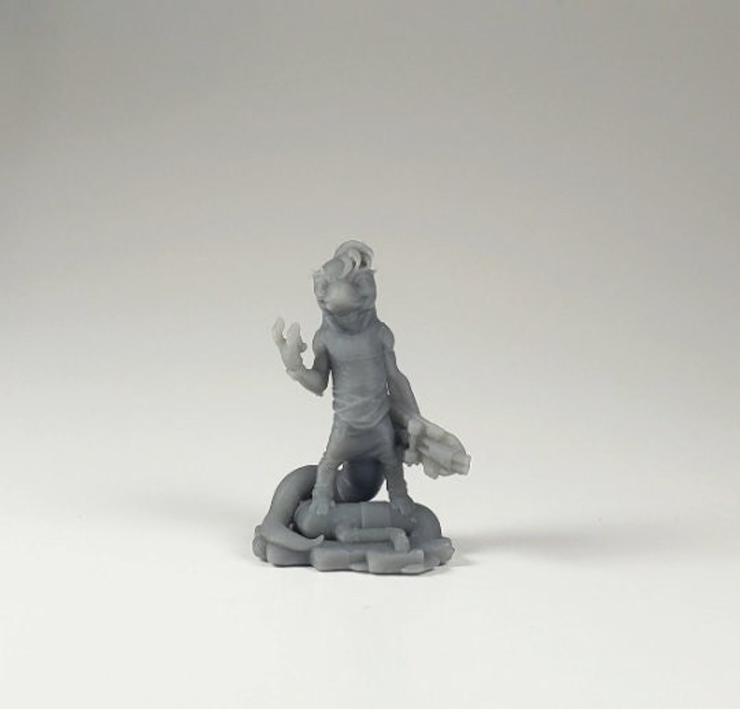 Gecko Skater 32mm Miniature Heroic Scale | Dnd Mini | Superhero ...