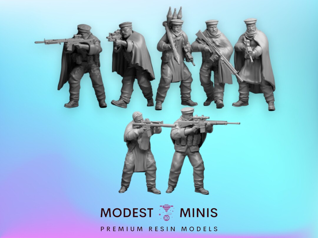 7pc Delta Force Operators - 28mm 32mm Miniature | Military Wargame Mini ...