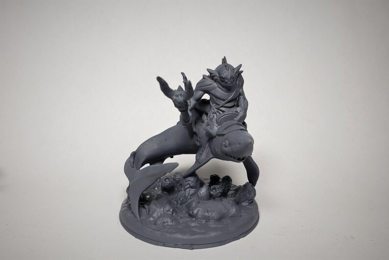 RESIN Shark-mounted Sea Devils 6pc 32mm Miniature Dnd | Etsy