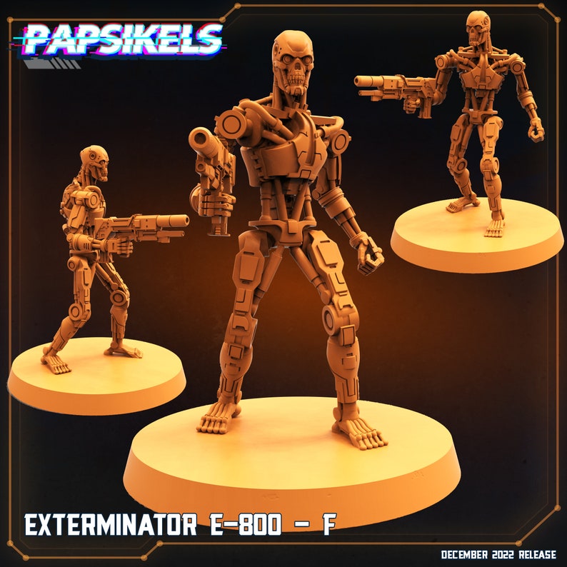 10pc Exterminator E-800 Cyborg Set Resin 3D Print Alien - Etsy