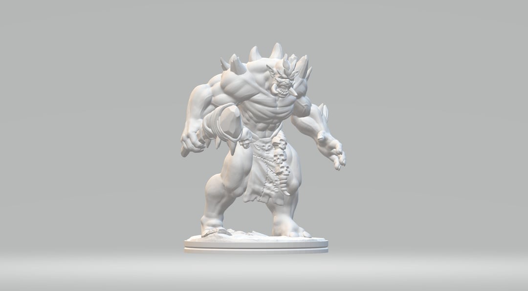 70mm Cave Troll - 32mm Miniature - Dnd Miniature Dungeons and Dragons ...
