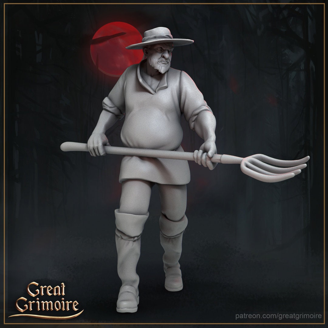 4pc Villagers Set Npcs 32mm Scale Mini Dnd Miniature - Etsy