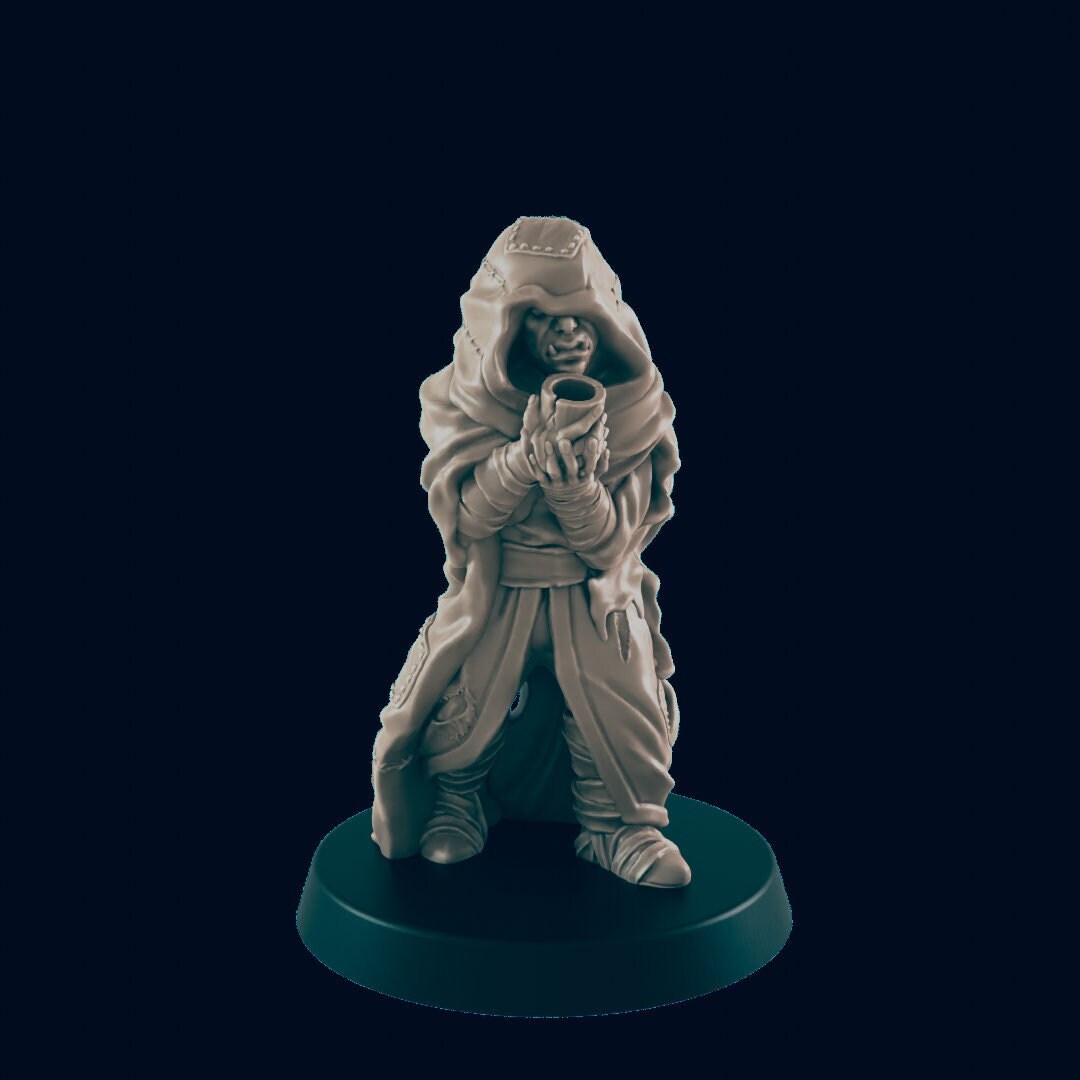 NPC Half Orc Beggar - 3D Print Resin Scale Dnd Miniature | Dungeons and ...