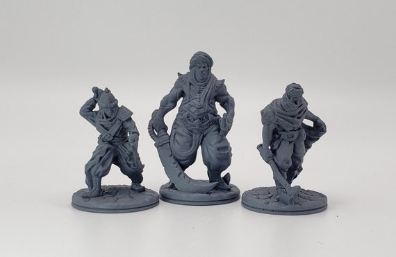 3pc Desert Bandit Set 32mm Scale Dnd Miniature Dungeons - Etsy