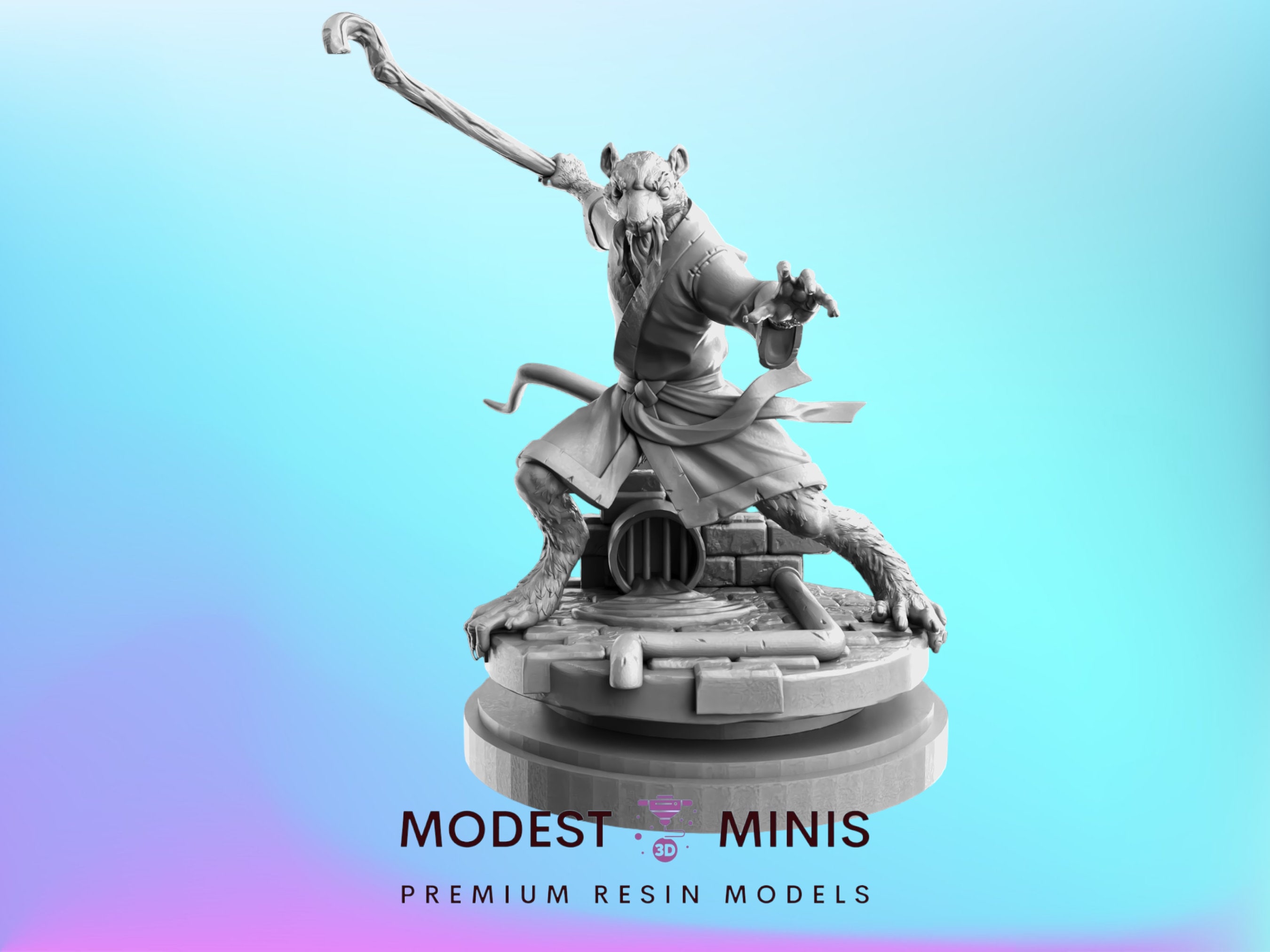 Rat Master 40mm Miniature Dnd Mini Superhero Miniature C27 - Etsy