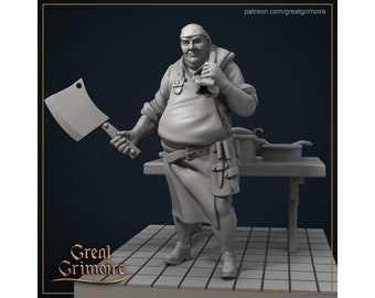 Badolff Dwarf Chef 32mm 28mm Miniatures for Tabletop - Etsy