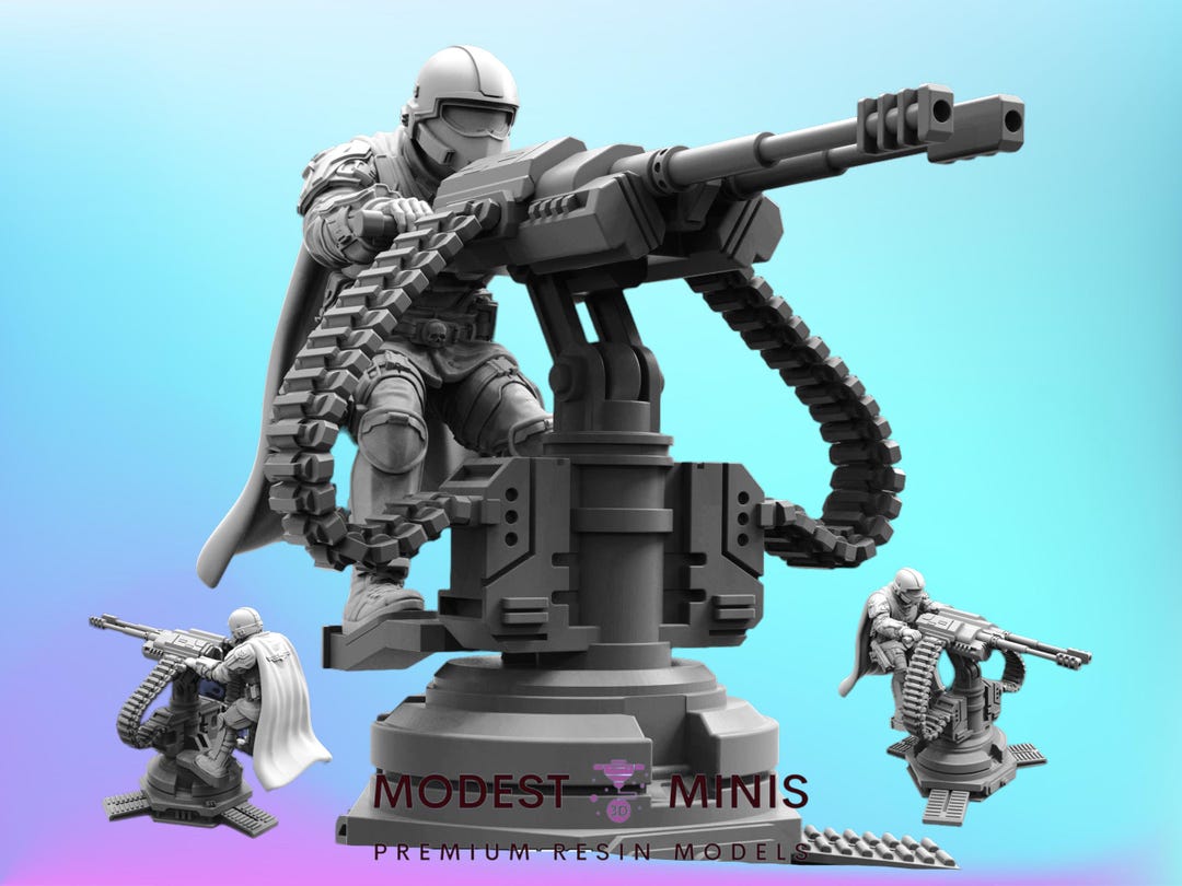 Helljumper Emplacement Machine Gun - 32mm Scale Alien Miniature | RPG | Sci Fi | Role Playing ...