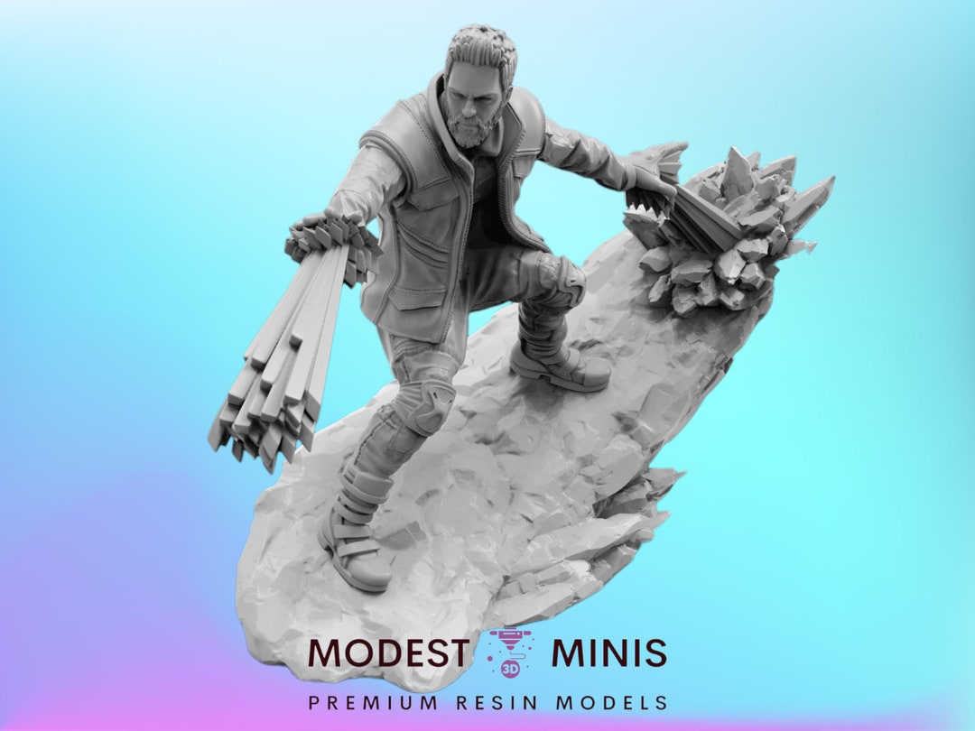 DOFP Icedude - 40mm Miniature | Dnd Mini | Superhero | Trident - Etsy
